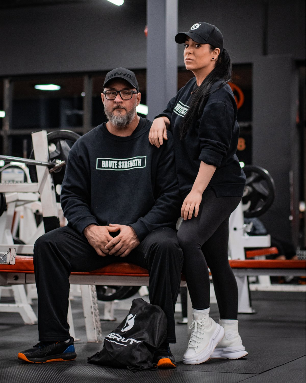 PREMIUM MEN'S SPORTSWEAR - LABRUTE GYM CREW NECK "BRUTE STRENGTH"
